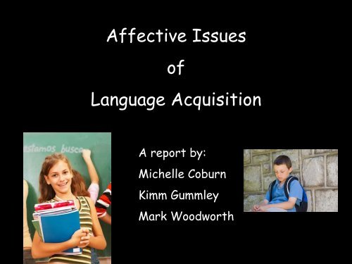 Affective Issues Of Language Acquisition