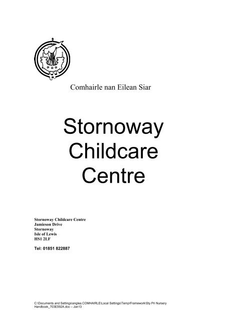 Stornoway Primary Nursery (PDF, 682K)