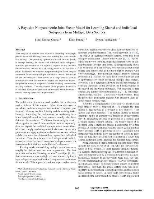 A Bayesian Nonparametric Joint Factor Model For Learning Shared