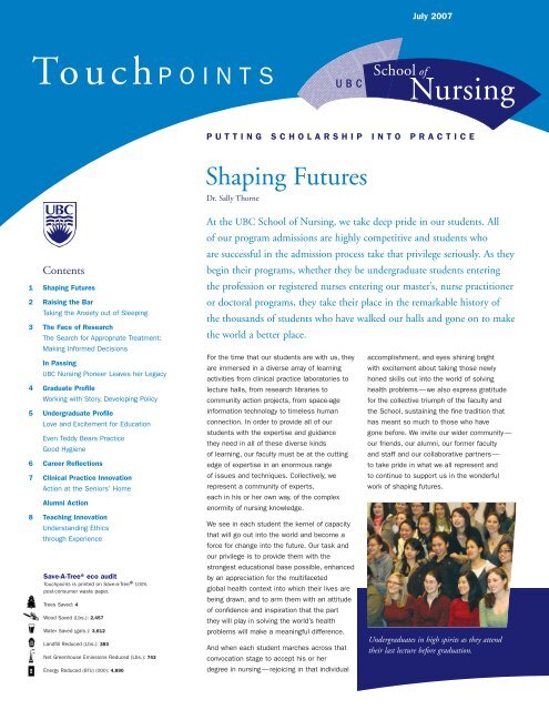 July - School of Nursing - University of British Columbia