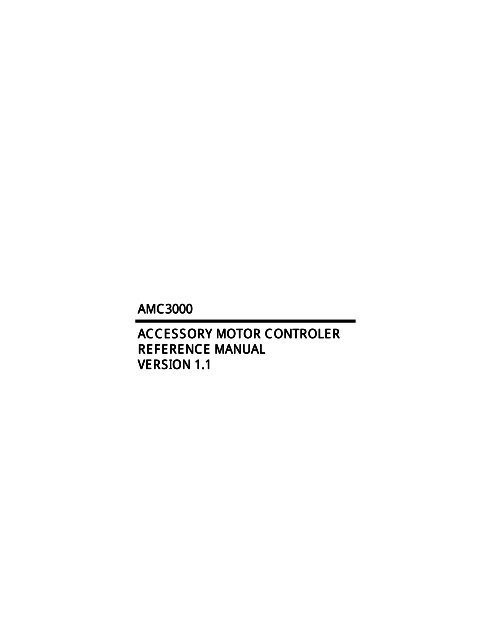Accessory Motor Controller (AMC) Reference Manual v1.1.pdf - O ...
