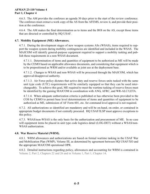 4–4 AFMAN 23-110 Volume