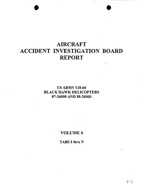 aircraft accident investigation board report - United States ...