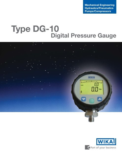 Type DG-10 Digital Pressure Gauge