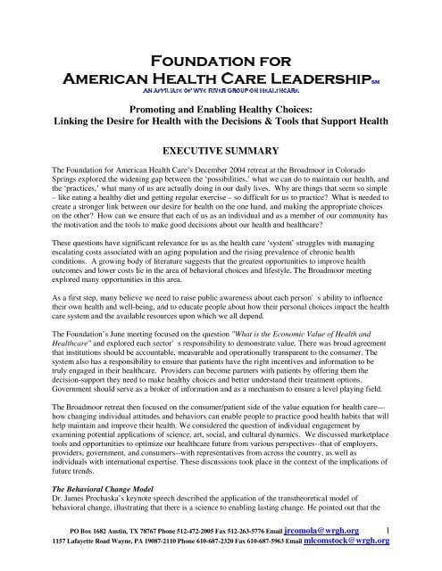 Executive Summary Of The Report In PDF Format