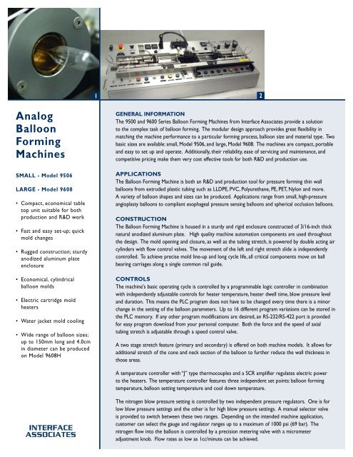 Analog Balloon Forming.qxp - Interface Catheter Solutions
