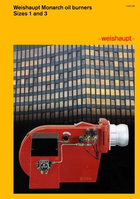 Weishaupt Monarch oil burners Sizes 1 and 3