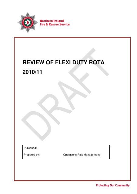 Review of Flexi Duty Rota - Northern Ireland Fire & Rescue Service