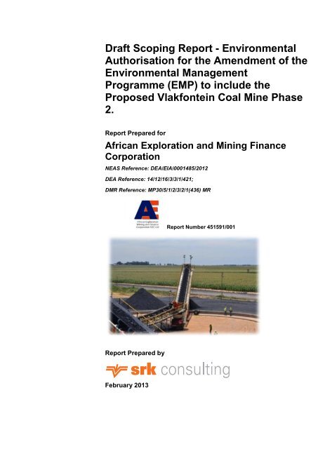 Draft Scoping Report - Environmental ... - SRK Consulting