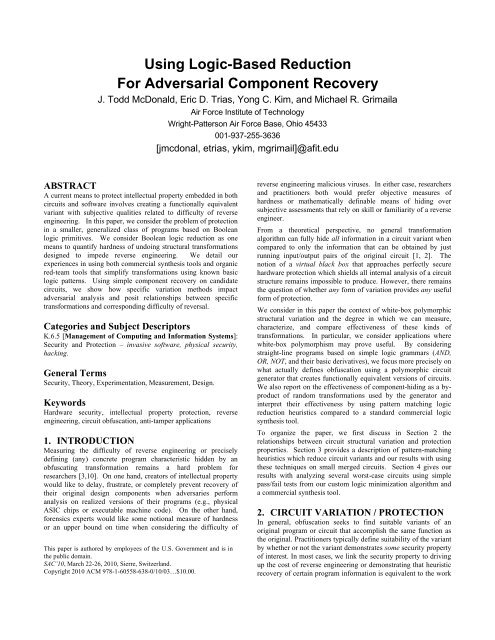 Proceedings Template - WORD