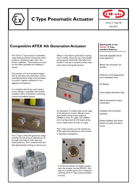 C Type Pneumatic Actuator - Actuated Ball Valve