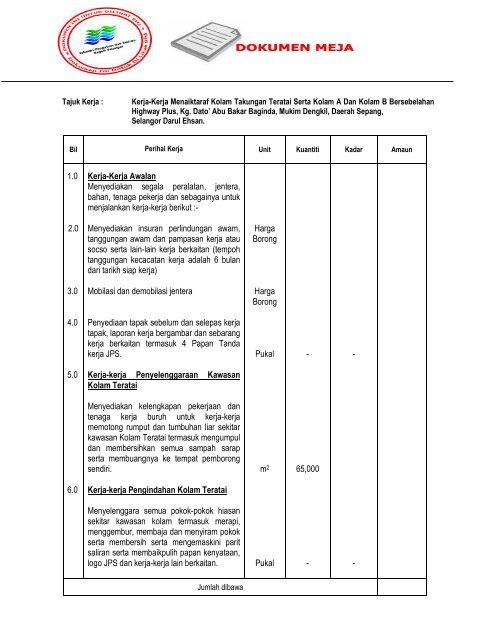 Fail Tender - Sistem Tender Dokumen dan Sebutharga - Selangor