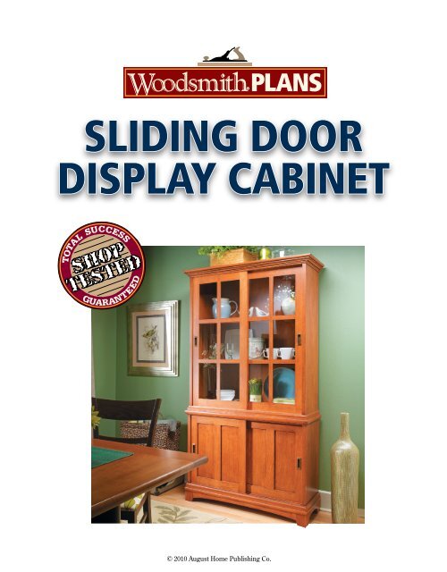 SLIDING DOOR DISPLAY CABINET - Woodsmith Shop