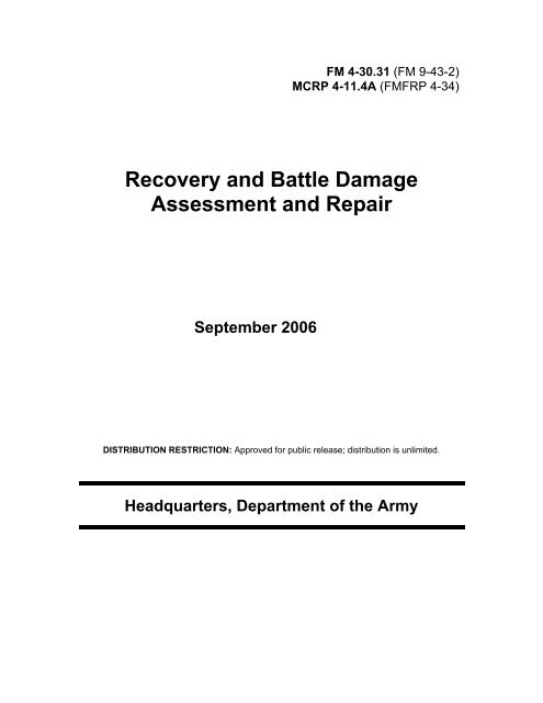 Recovery and Battle Damage Assessment and Repair Contents