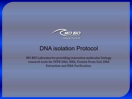 DNA isolation Protocol
