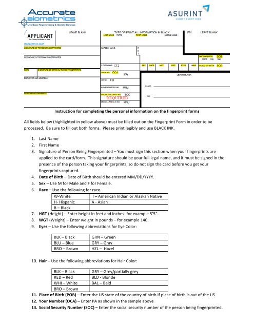 Download FBI 258 Fingerprint Form - Accurate Biometrics Download FBI 258 Fingerprint Form - Accurate Biometrics