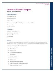 CT Scan history form - Lawrence Memorial Hospital