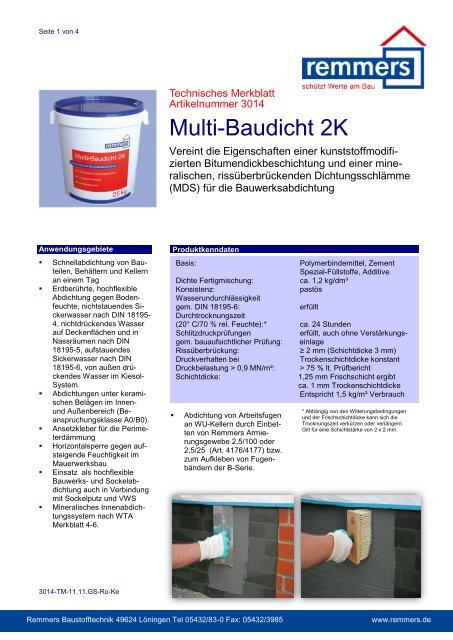 Technisches Merkblatt - Remmers