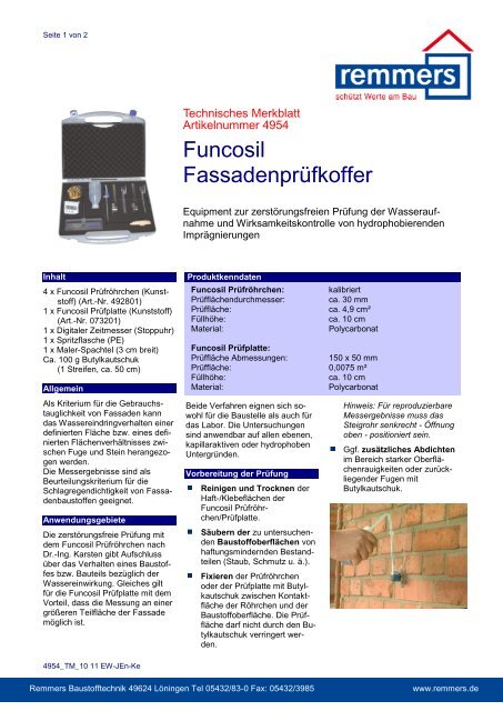 Technisches Merkblatt - Remmers