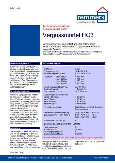 Technisches Merkblatt - Remmers