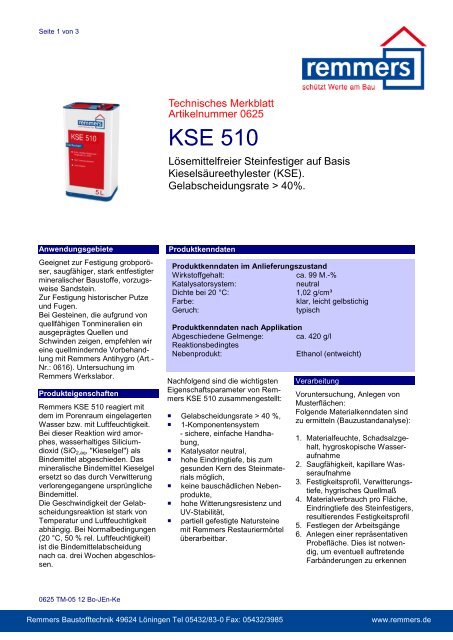 Technisches Merkblatt - Remmers