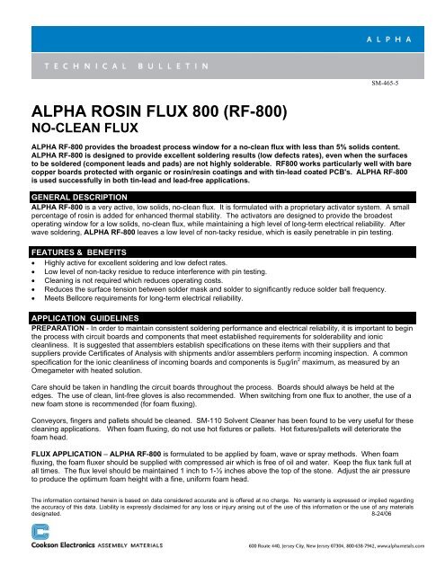 ALPHA ROSIN FLUX 800 (RF-800)