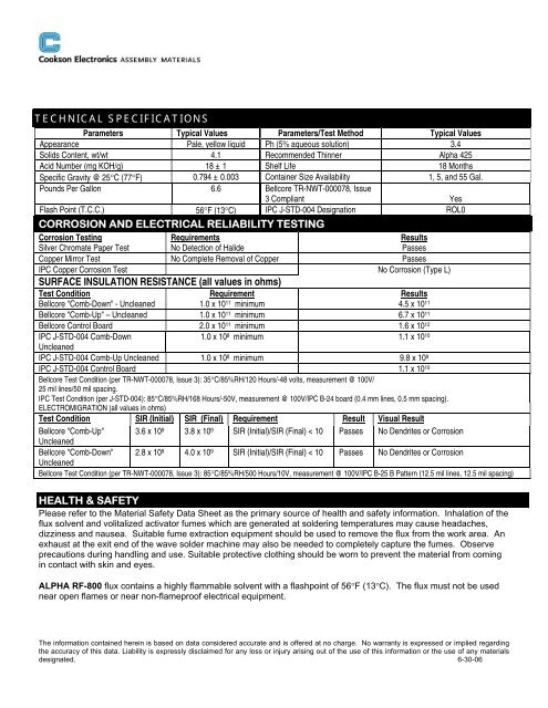 A uniform coating of flux