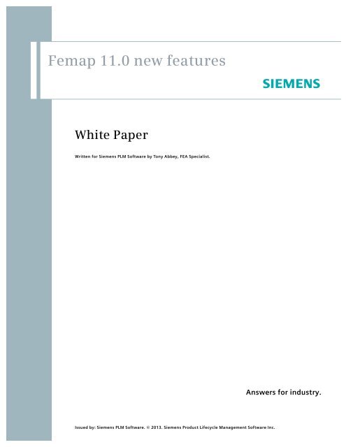 Femap 11 New Features Overview - Siemens PLM Software