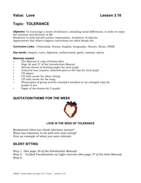 Value: Love - Sathya Sai Education in Human Values