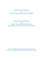 Defined Vocabulary List for WJEC Level 1 Latin Units 9511 and ...