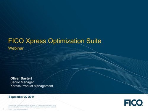 FICO Xpress Optimization Suite