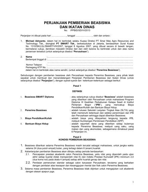 SURAT PERNYATAAN - PT SMART Tbk