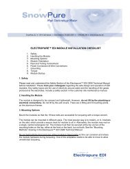 OEM Technical Manual - SnowPure