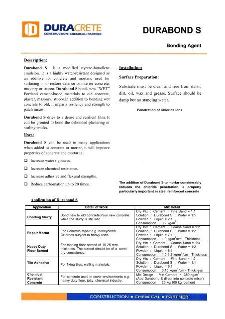 DURABOND S Bonding Agent