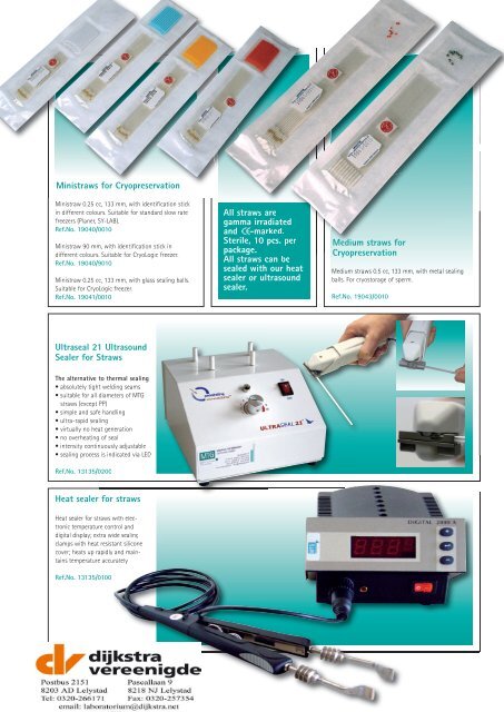 Ultraseal 21 Ultrasound Sealer for Straws Heat sealer for straws All ...