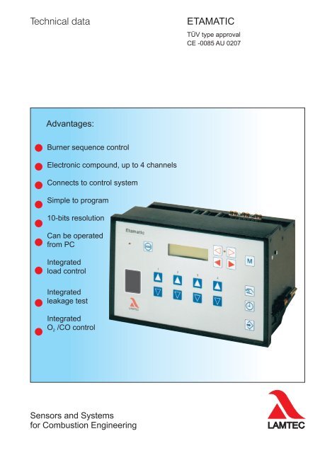 Technical data ETAMATIC - lamtec