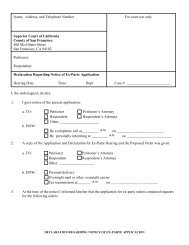 Declaration Regarding Notice of Ex Parte Application