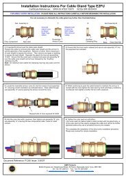 Installation Instructions For Cable Gland Type E1FX - CMP Products
