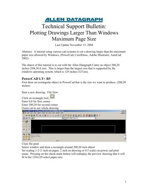 Abstract: A tutorial using various cad systems to ... - Allen Datagraph