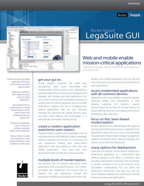 Seagull LegaSuite GUI Datasheet_P1 - Seagull - Rocket Software