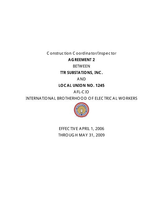 agreement 2 - IBEW Local 1245