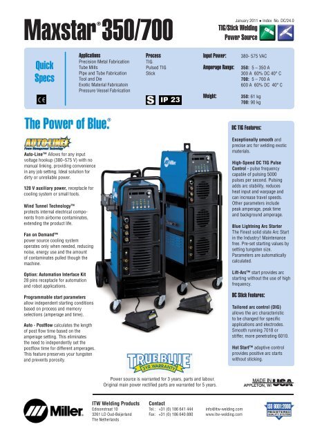 Maxstar 350/700 - ITW Welding