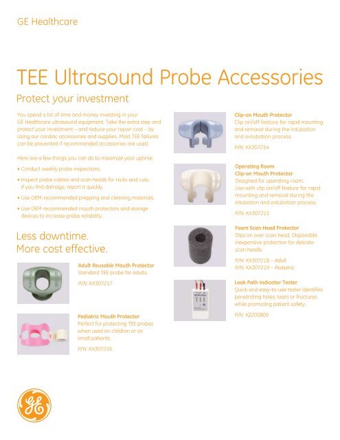 TEE Ultrasound Probe Accessories - GE Healthcare
