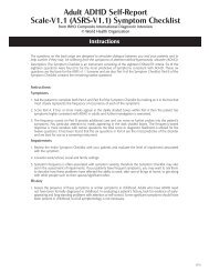 Adult ADHD Self-Report Scale-V1.1 (ASRS-V1.1) Screener