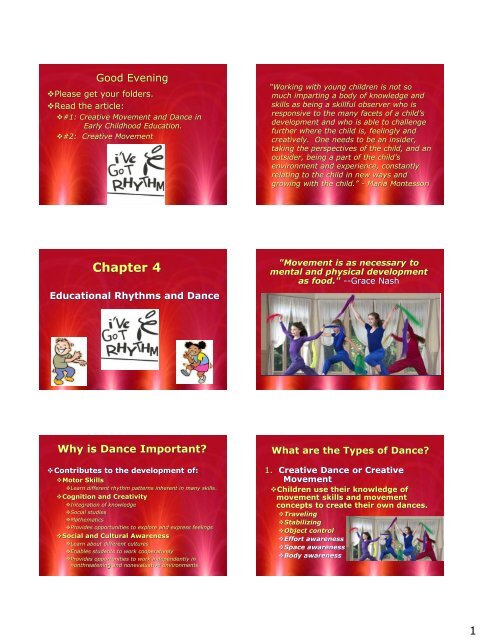 Rhythms and Dance PPT