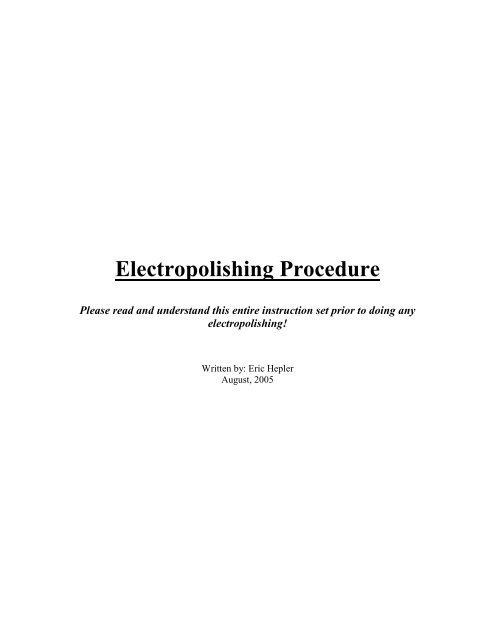 Perchloric Acid Explosion