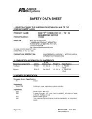 Dye Terminator Cycle Sequencing Kits