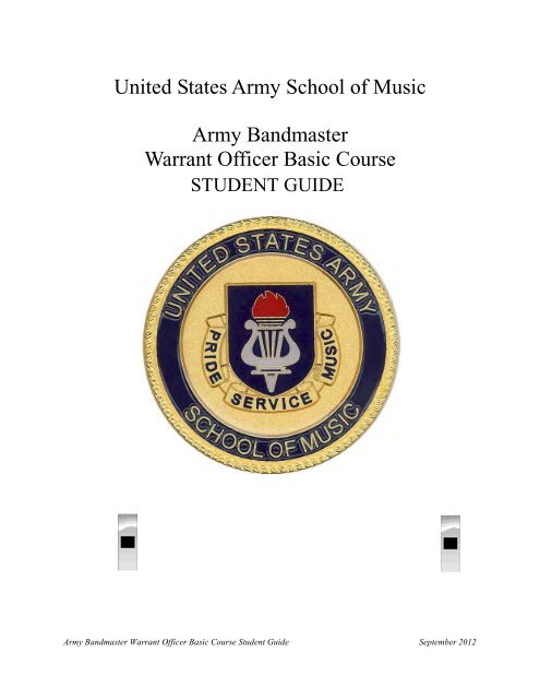 WOBC Student Guide - Soldier Support Institute - U.S. Army