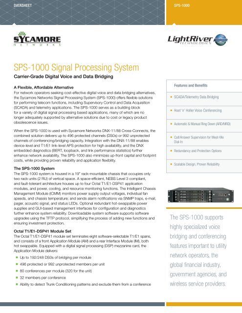SPS-1000 Signal Processing System