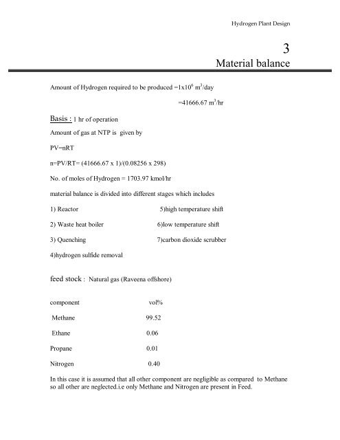 Material balance